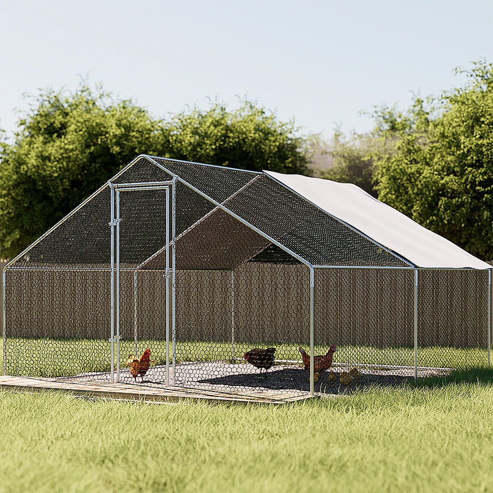 Metal Chicken Cage Galvanised Steel Walk In Chicken Coop | Pets Gear