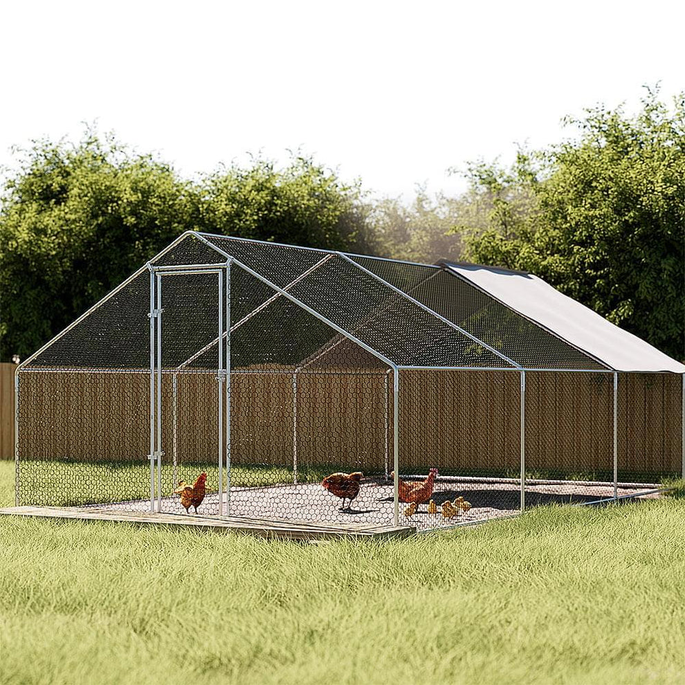 Metal Chicken Cage Galvanised Steel Chicken Coop 6m | Pets Gear Australia