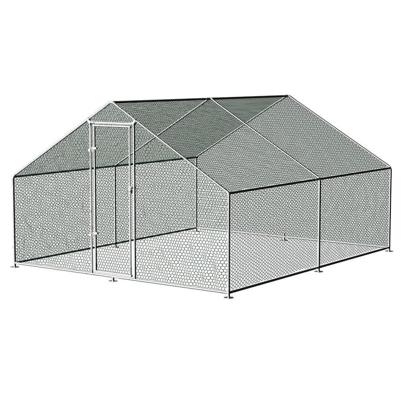 Metal Chicken Cage – Galvanised Steel Chicken Coop 4M x 3M x 2M