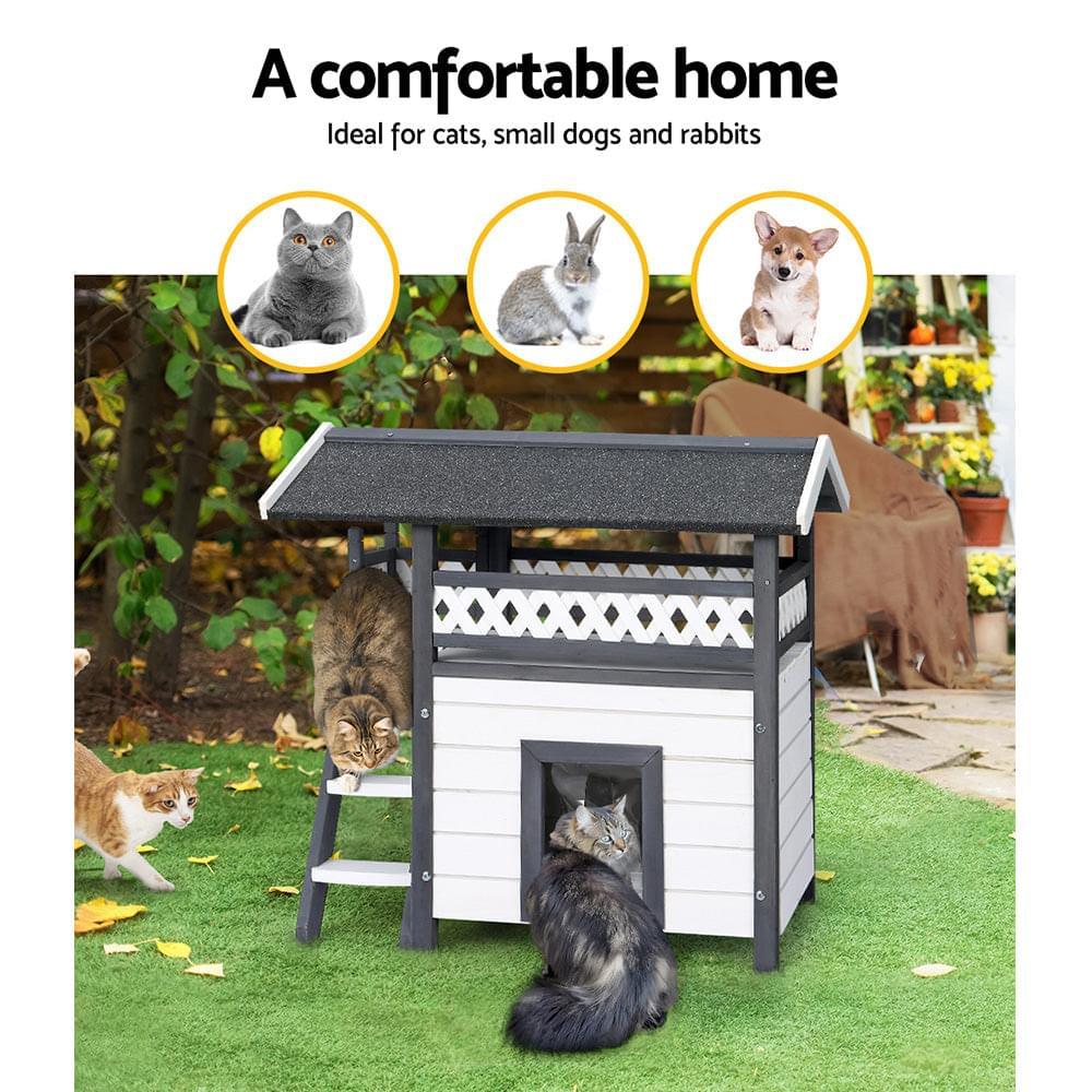 Outdoor Pet House for Cat Rabbit Small Dog | Free-standing structure