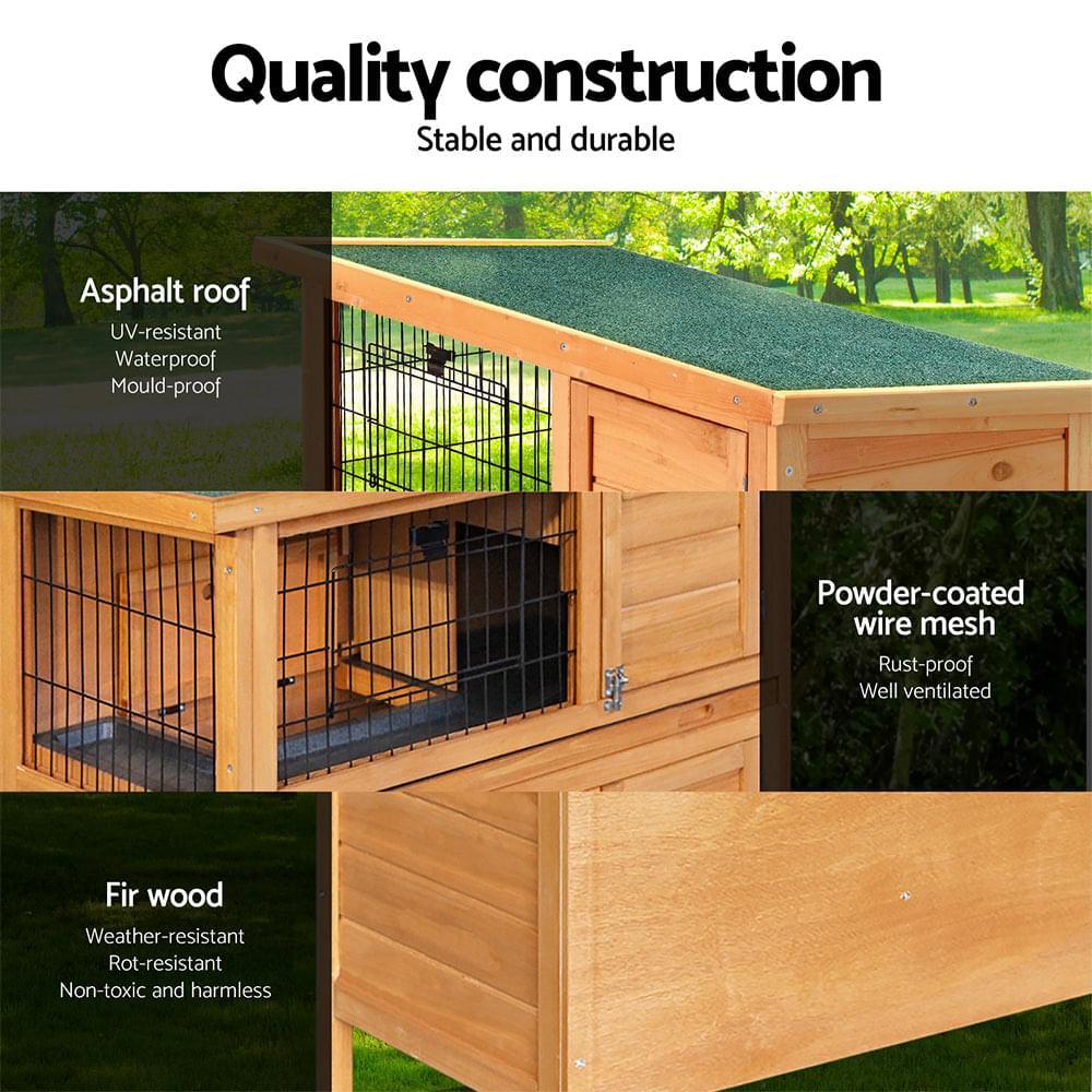 Rabbit Hutch Wooden Cage Pet hutch Three Levels