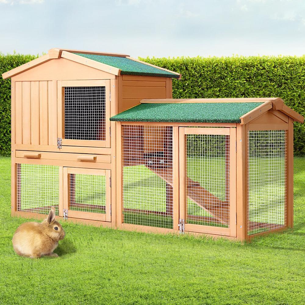 Wooden Chicken Coop Pet Hutch 138cm